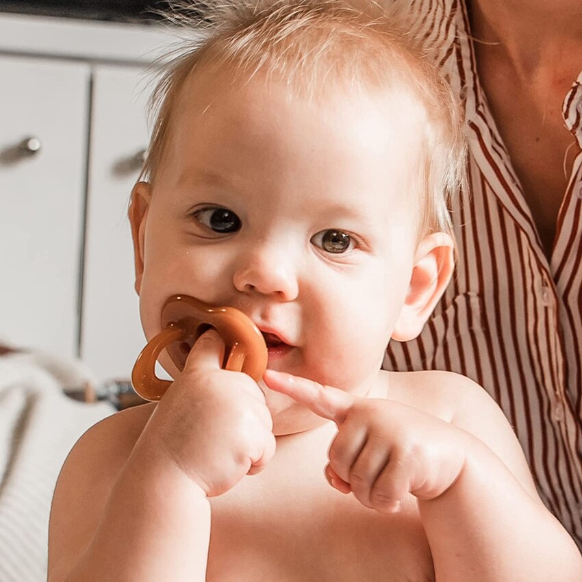 Silicone Dummy Pacifier - Amber (3 months+)