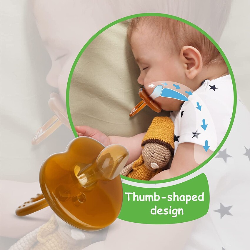 Silicone Dummy Pacifier - Amber (3 months+)